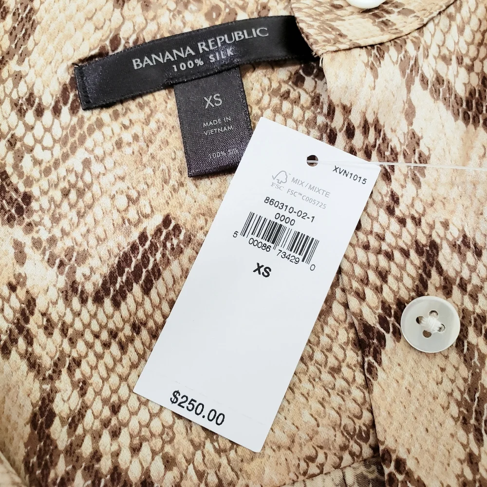 Banana Republic | Dresses | Banana Republic Serenade Silk Shirt Dress ...